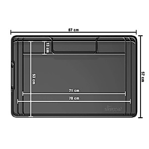 WeatherTech SinkMat Waterproof Under The Sink Cabinet Protection Mat, 34 by 22 Inches, Black