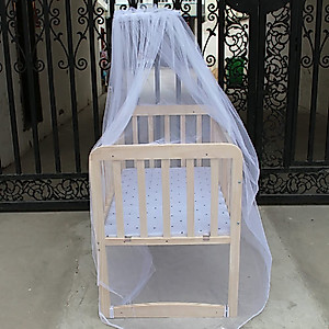 ROPALIA Universal Crib Floor Mosquito Net, Palace Dome Mosquito Net Foldable Mosquito Cover with Lace for Kids