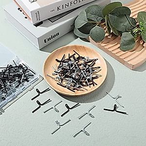 120 pcs Webbing Clips Lawn Chair Webbing Silver Black Lawn Chair Webbing Clips Patio Chair Webbing Replacement for Chair Frame Rubber Webbing Repair for Sofa Chair Furniture