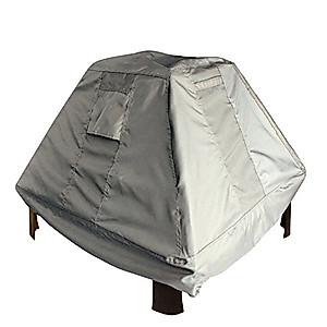 Leader Accessories Fire Pit Cover (14" L x 14" W(top)/35" L x 35" W(Bottom) x 29" H, Grey)
