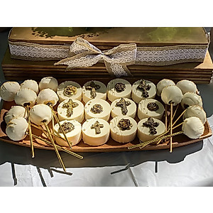 Set of 3 JeVenis Baptism Cake Decorations Cross Cake Mold Cross Mold Baptism Cake Toppers for Baptism Party Supplies