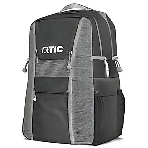 RTIC Chillout 24 Can Backpack Cooler Insulated Portable Soft Cooler Bag for Lunch, Beach, Drink, Beverage, Travel, Camping, Picnic, Car, Hiking, Black/Graphite