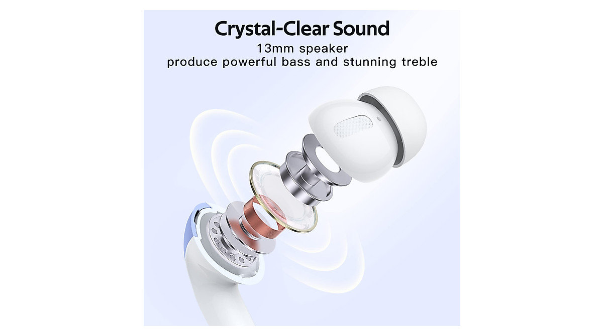 TAGRY Bluetooth Earbuds with 60H Playback & Waterproof