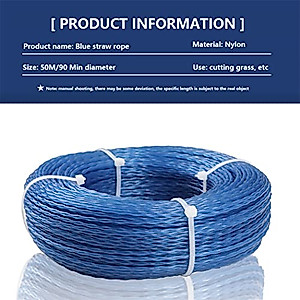 Grass Strimmer Line Trimmer Cord Twist Lines Universal Replacement Trimmer Lines Star Line Eater Weed Strimmer Wire String Brush Cutter for All Garden Grass Strimmers (2.0MMx90M)