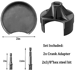 [2 Pack] Knitting Machine Adapter for Addi Knitting Machine with Hex Steel Bit ，Quick Knit Power Adapter Only for Addi Express/King Size，Crochet Machines Crank Handle Adapter