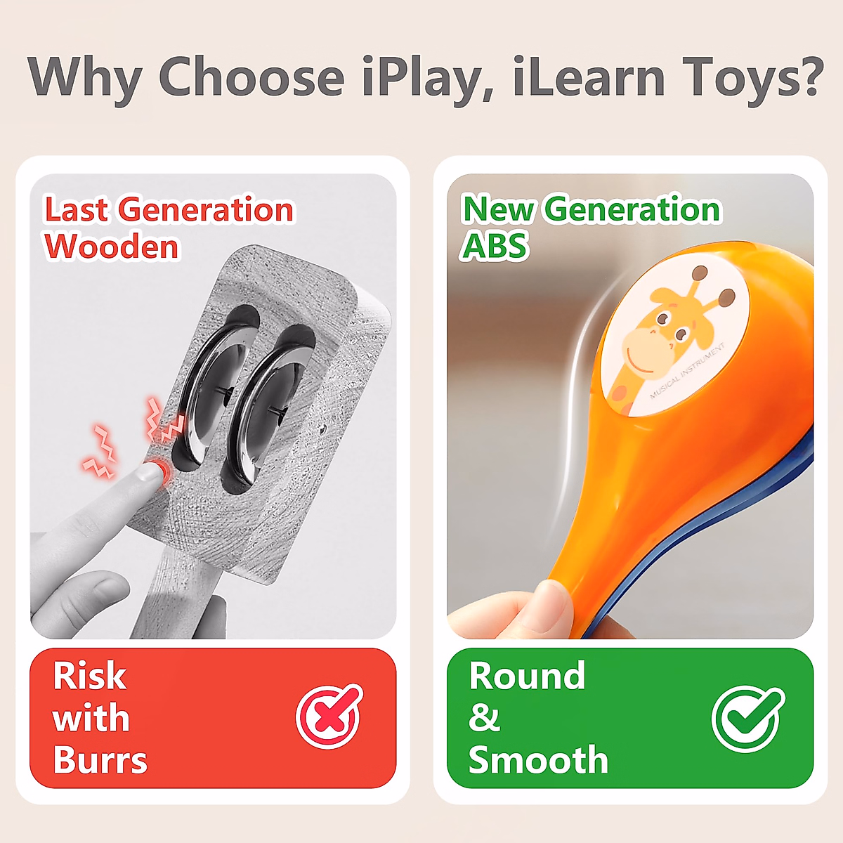 iPlay, iLearn Toddler Musical Instruments Toys, Kids Drum Set, Baby Trumpet, Percussion, Harmonica, Maraca, Flute, Tambourine, Birthday Gifts for 18 Months Olds Ages 2 3 4 5 Years Boys Girls Children