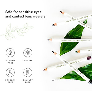 Honeybee Gardens Effortless Eyeliner Pencil in Belgian Chocolate, Rich Pigmentation, Smooth, Long-Wearing, Vegan, Gluten-Free