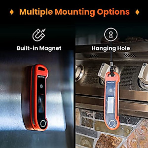 SMARTRO ST49 Digital Thermocouple Instant-Read Meat Thermometer for Food, Grilling, BBQ, Kitchen Cooking, Oil Deep Frying & Candy (Red)