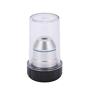 Hilitand Microscope Objective Lens,1X Biological Microscope Objective Lens, 195 Achromatic Objective Optical Glass Lens, Universal 20.2mm RMS Thread