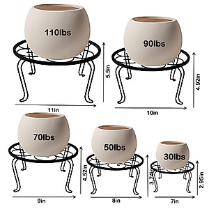 HAINARverS New Metal Plant Stands 5-Pack Black