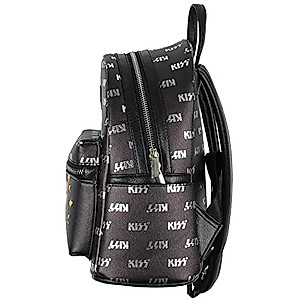 KISS Starchild Demon Spaceman Catman 70s Rock Band Toss Print Mini Backpack