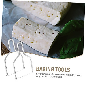 FELTECHELECTR 2pcs Goose Liver Splitter Cheese Slicers Manual Cheese Grater Kitchen Wire Cutter Raclette Butter Steel Slicing Cutter Cheesecake Slicer Butter Wire Cutter Silver Stainless Steel