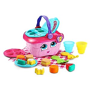 LeapFrog Shapes & Sharing Picnic Basket, Pink 6.22 x 8.66 x 6.69 inches