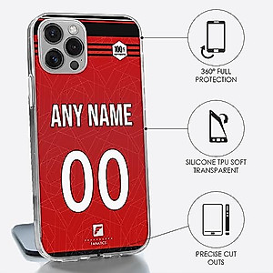 Manchester Football Phone Case 2023 2024 Customize Your Name and Number Silicone Transparent - Compatible iPhone and Samsung (Samsung Galaxy A04)