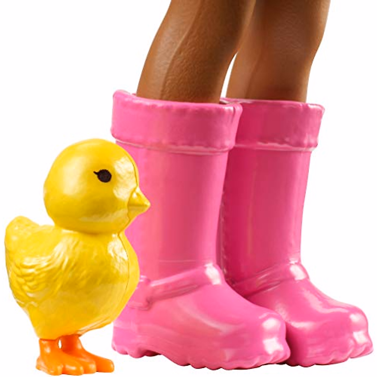 Barbie Sweet GCK63 Orchard Farm Chelsea Doll, Curly Brunette, with Chick