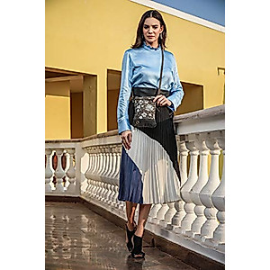 Myra Bag Dusky Bleach Upcycled Canvas & Leather Small Crossbody Bag S-1509