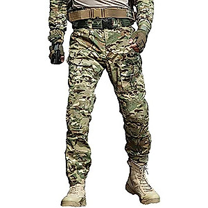 TRGPSG Men's Hiking Pants, Outdoor Work Cargo Pants Workwear WG4F CP Camo 38