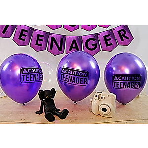 Funny Official Teenager 13th Birthday Party Pack - Purple 13th Birthday Party Supplies, Decorations and Favors
