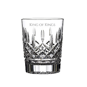 Waterford Personalized Lismore 12oz Double Old Fashioned Whiskey Glass Single, Custom Engraved Crystal Rocks Glasses for Bourbon, Scotch, Liquor, Home Bar Accessories
