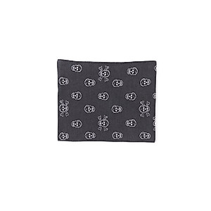 Barefoot Dreams CozyChic Ultra Lite Skull Print Scarf, 100% Polyester Knit Scarf for Women and Teens, Cute Winter Apparel, Warm Accessories, Carbon/Almond, OS