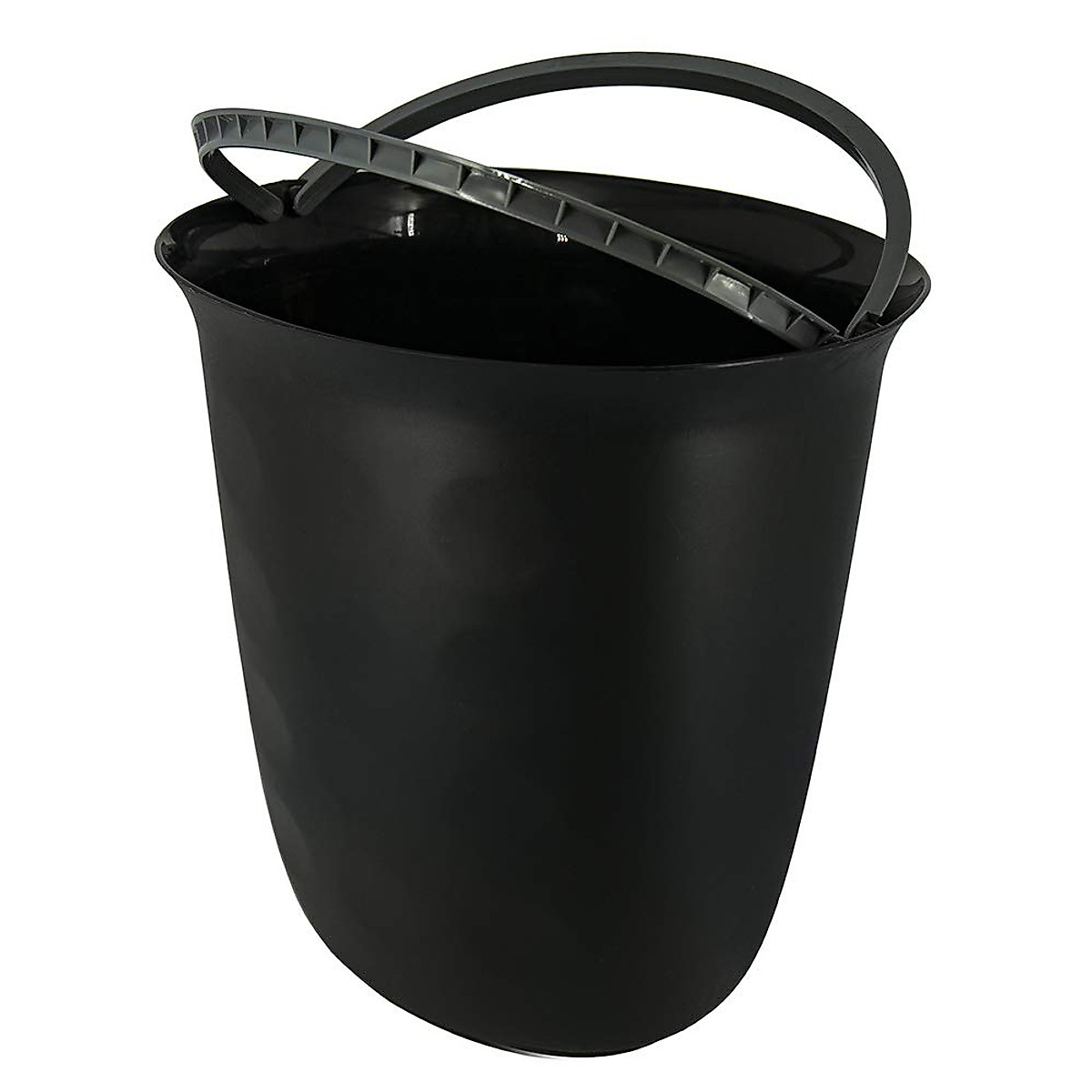 Glad Dimple Oval Trash Can Waste Bin 17L with Bag Ring, Black