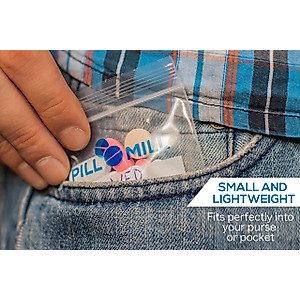 Pill Bag Count - Size 3" X 2" 3 Mil – Plastic Pill Organizer Bags – Small Pocket Pill Baggies – Travel Pill Pouch– Daily AM PM Medicine Storage Pouches – Locking Pill Carrier Container (100-Pack)