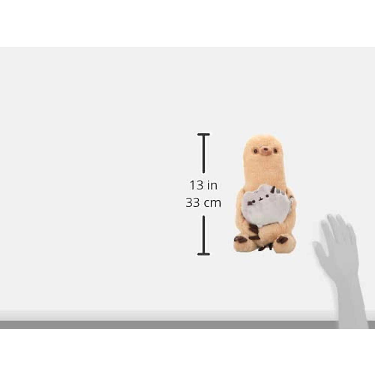 GUND Pusheen with Sloth Plush Stuffed Animal, Set of 2, 13"