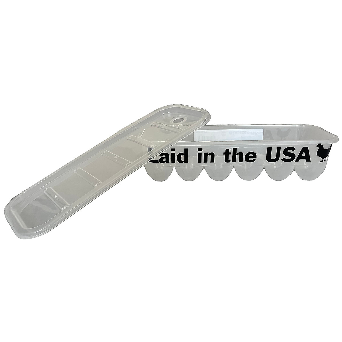 Plastic Egg Storage Containers with Lids and Custom Messages designed to make you smile! Great Gift! (Laid in the USA)