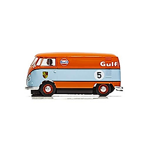Scalextric Volkswagen Panel Van Gulf Livery 1:32 Slot Race Car C4060 Orange and Light Blue