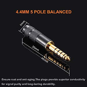gotor 4.4mm to Dual XLR Male Balanced Headphone Adapter Cable Balanced 4.4mm to Dual 3 pin XLR Male Repalcement for pentaconn to Dual XLR (Dual XLR Male)