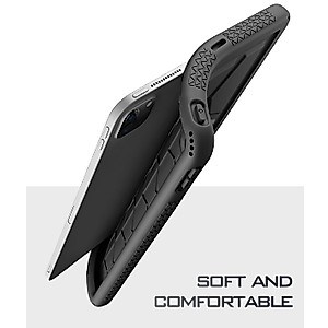 Poetic TurtleSkin Heavy Duty Case Designed for iPad Pro 11 Inch 4th Gen 2022 / 3rd Gen 2021 / 2nd Gen 2020 / 1st Gen 2018, Rugged Shockproof Drop Protection Kids Friendly Silicone Cover Case, Black