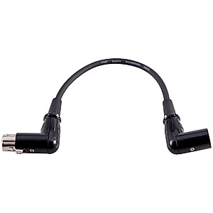 Seismic Audio Speakers Right Angle XLR Patch Cables, XLR Male to XLR Female Audio Patch Cables, 1 Foot, Pack of 6