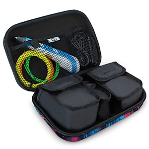 USA Gear 3D Printing Pen Hard Case Compatible with 3D Doodler Pen, Scrib3d 3D Pen, Mynt3d Super 3D Pen, PIKA3D, and More 3D Pen - Storage Case for 3D Print Pen PLA Filament, Charging Cable (Galaxy)