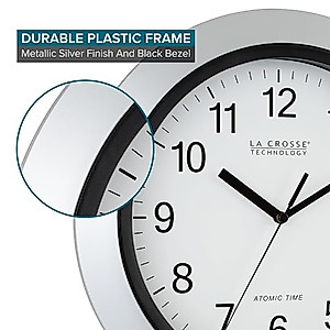 La Crosse Technology WT-3129S 12 Inch Atomic Analog Wall Clock
