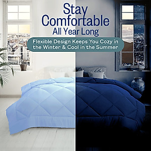 Sleep Restoration All Seasons King/Cal King Size Comforter - Reversible - Cooling, Lightweight Summer Down Alternative - Hotel Quality Bedding Comforters - Grey/Black