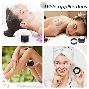 BENECREAT 10 Pack 5g Round Amber Glass Cream Jars Cosmetic Glass Jars with Leak-proof Gasket for Lotion, Cream and Other Beauty Product