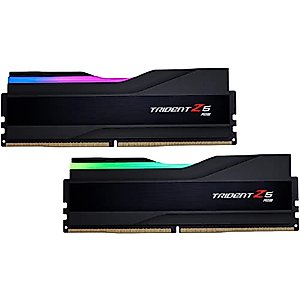 G.SKILL Trident Z5 RGB Series (Intel XMP 3.0) DDR5 RAM 64GB (2x32GB) 5600MT/s CL28-34-34-89 1.35V Desktop Computer Memory UDIMM - Matte Black (F5-5600J2834F32GX2-TZ5RK)