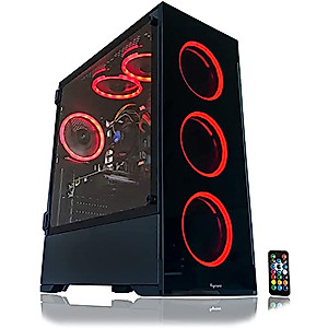 Alarco Gaming PC Desktop Computer Intel 3.70GHz,16GB Ram,512 GB SSD,Windows 11 pro,WiFi Ready,Video Card RX 580 8GB, 6 RGB Fans with Remote