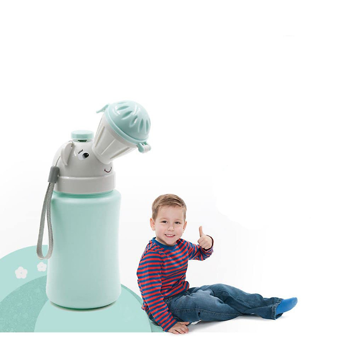 Portable Urinal Potty Travel Potty-for Emergency Urinal Baby Toilet Child Pee Training,Kids Potty Car Travel and Camping Outdoor Use Very Convenient (500ml, Blue)