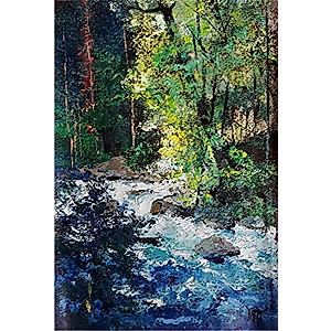 SOLD - Rushing Waters, Landscape by Internationally Renowned Painter Yary Dluhos