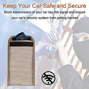 HOMERIT Cell Phone Anti-Radiation Sleeve Faraday Bag Pregnant Phone Rf Signal Shielding Blocker 5G GPS EMF RFID Signal Blocking Bag Car Key Wallet Security Pouch Privacy Protection (A), 20x10cm