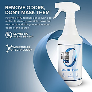 Zero Odor Pro - Commercial Strength Eliminator Odor Neutralizer, Room Deodorizer Odor Eliminator Musty Smell - Strongest Odor Eliminator Trigger Spray, (32-ounce)