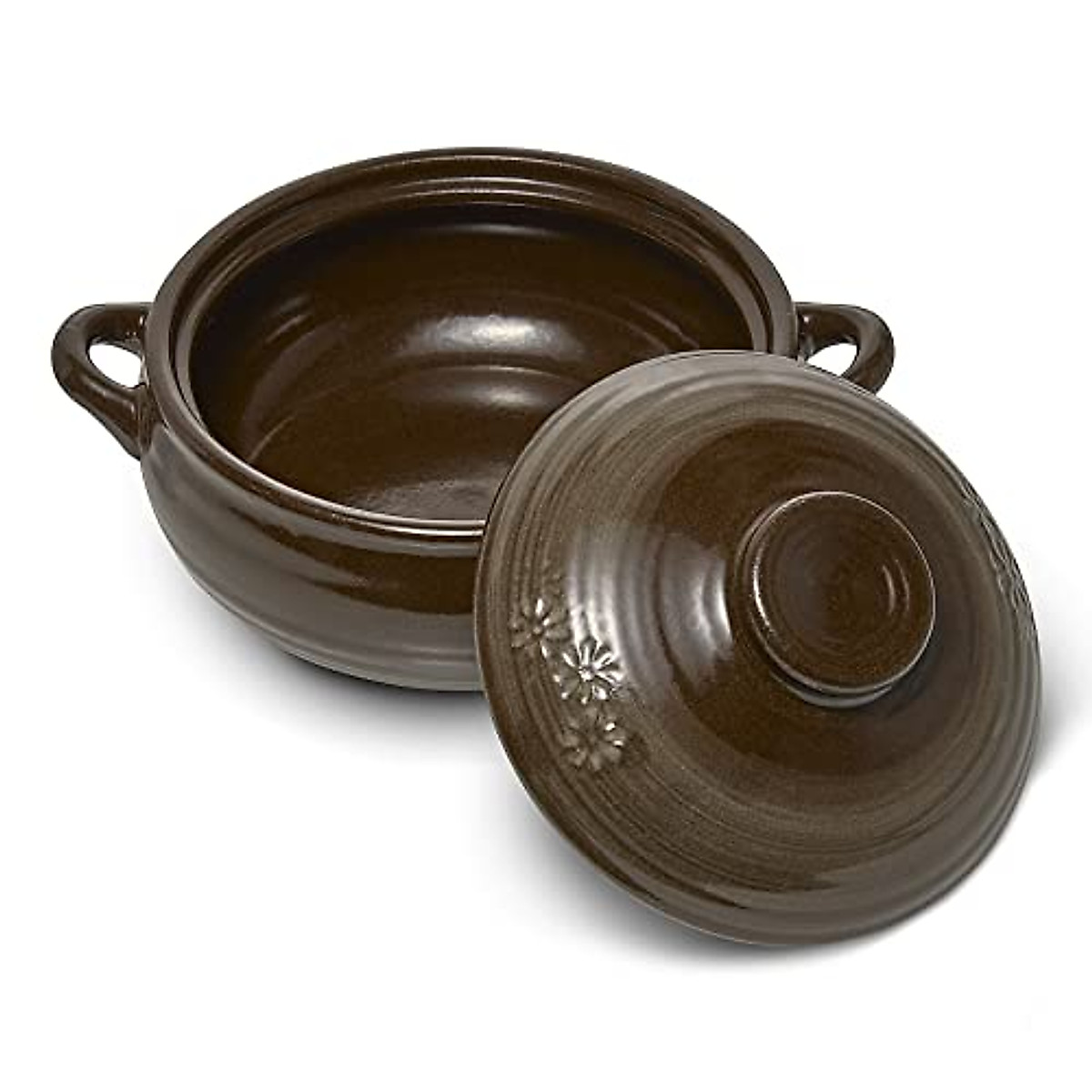 Dolsot Korean Stone Bowl Clay Pots For Cooking Korean Pot Ceramic Cooking Pot Korean Stone Pot Korean Bowl Onggi Kimchi Pot Stone Donabe Pot Crazy Claypot Ttukbaegi Pot With Lid 뚝배기 (large 34oz)