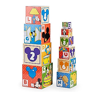 Melissa & Doug Disney Mickey Mouse ABC-123 Nesting & Stacking Blocks