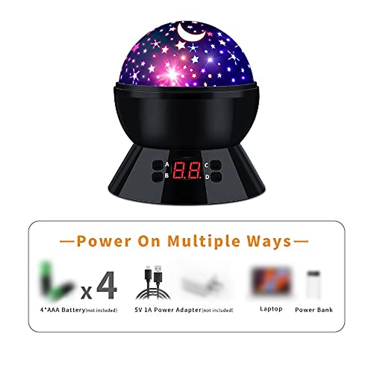 SCOPOW Star Projector Night Light for Kids Rotating Night Light on Ceiling Glow in The Dark for Bedroom Decor Starry Sky LED Lamp with Timer, Birthday Gifts Toys for Baby Toddler Girls Boys