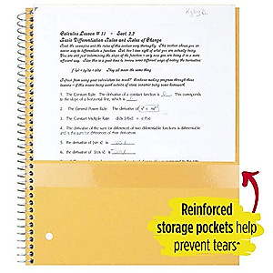 Five Star Spiral Notebook, 5 Subject, College Ruled Paper, 200 Sheets, 11" x 8-1/2", Color Selected For You, 1 Count (06112)