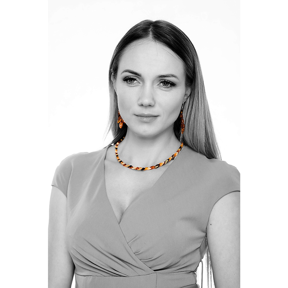 AMBERAGE Natural Baltic Amber Necklace for Adults (45CM 17.72INCH)