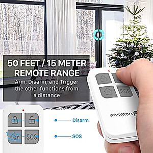 Fosmon Wireless Door Alarms for Home Security with Remote, Battery-Powered 130dB Door and Window Sensor Alarms for Kids Safety, Dementia Patients, Pool Door - 2 Pack