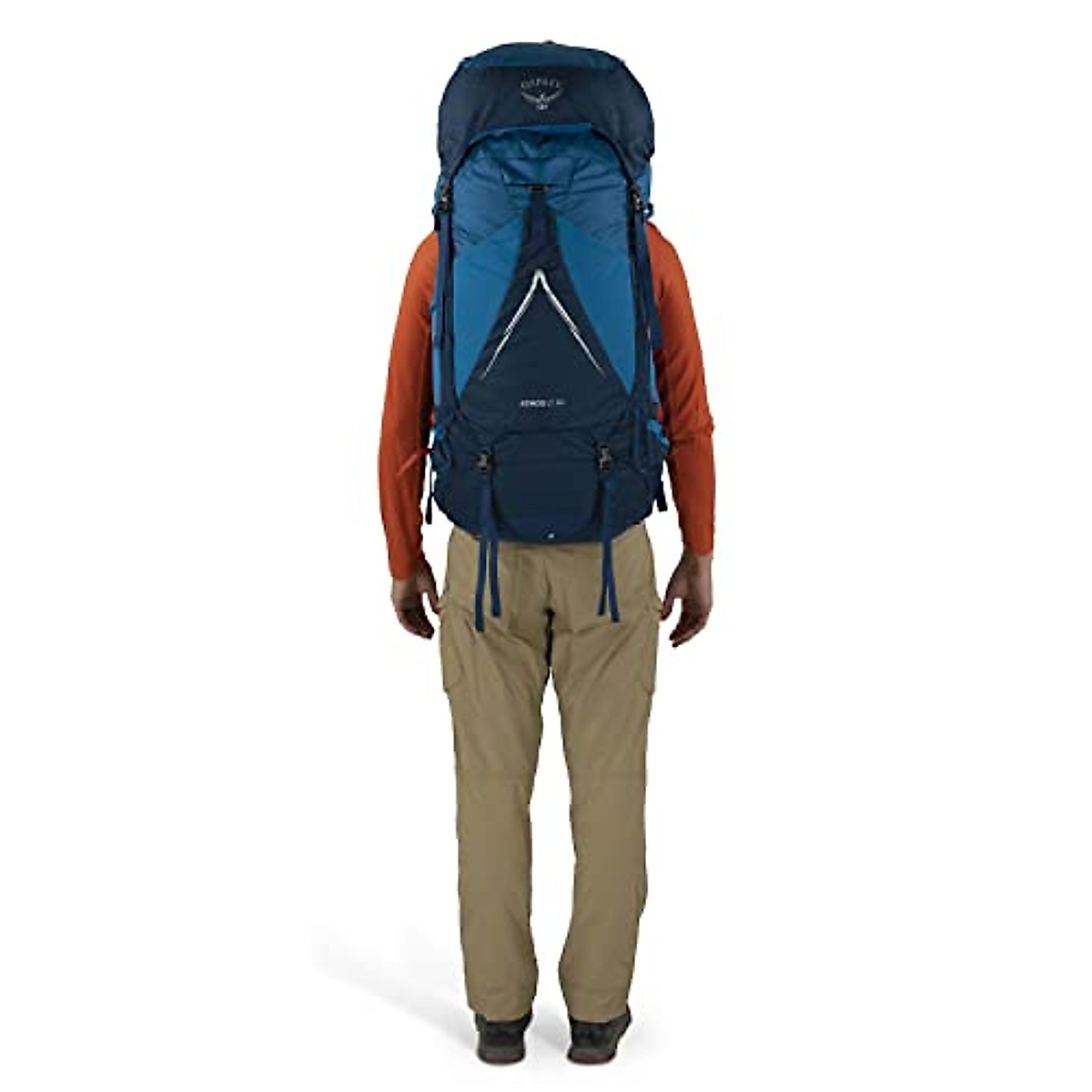 Osprey Atmos AG LT 65L Men's Backpacking Backpack, Night Shift/Scoria Blue, L/XL