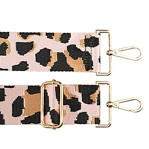 WEDDINGHELPER Pink Adjustable Shoulder Crossbody Handbag Strap (1.97'' Width, Gold Buckle)